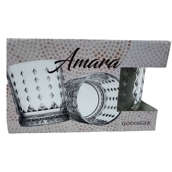 Godinger | Dining | Godinger Amara Double Old Fashion Glasses Set Of 4 ...